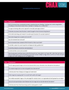 Microsoft Word Accessibility Checklist - Accessing Higher Ground